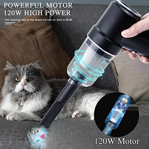 Portable Cordless Car Vacuum Cleaner 9000PA Suction Multiple Nozzles ...