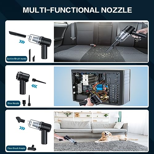 Handheld Car Vacuum Cleaner, Cordless USB Rechargeable Mini Vacuum With ...