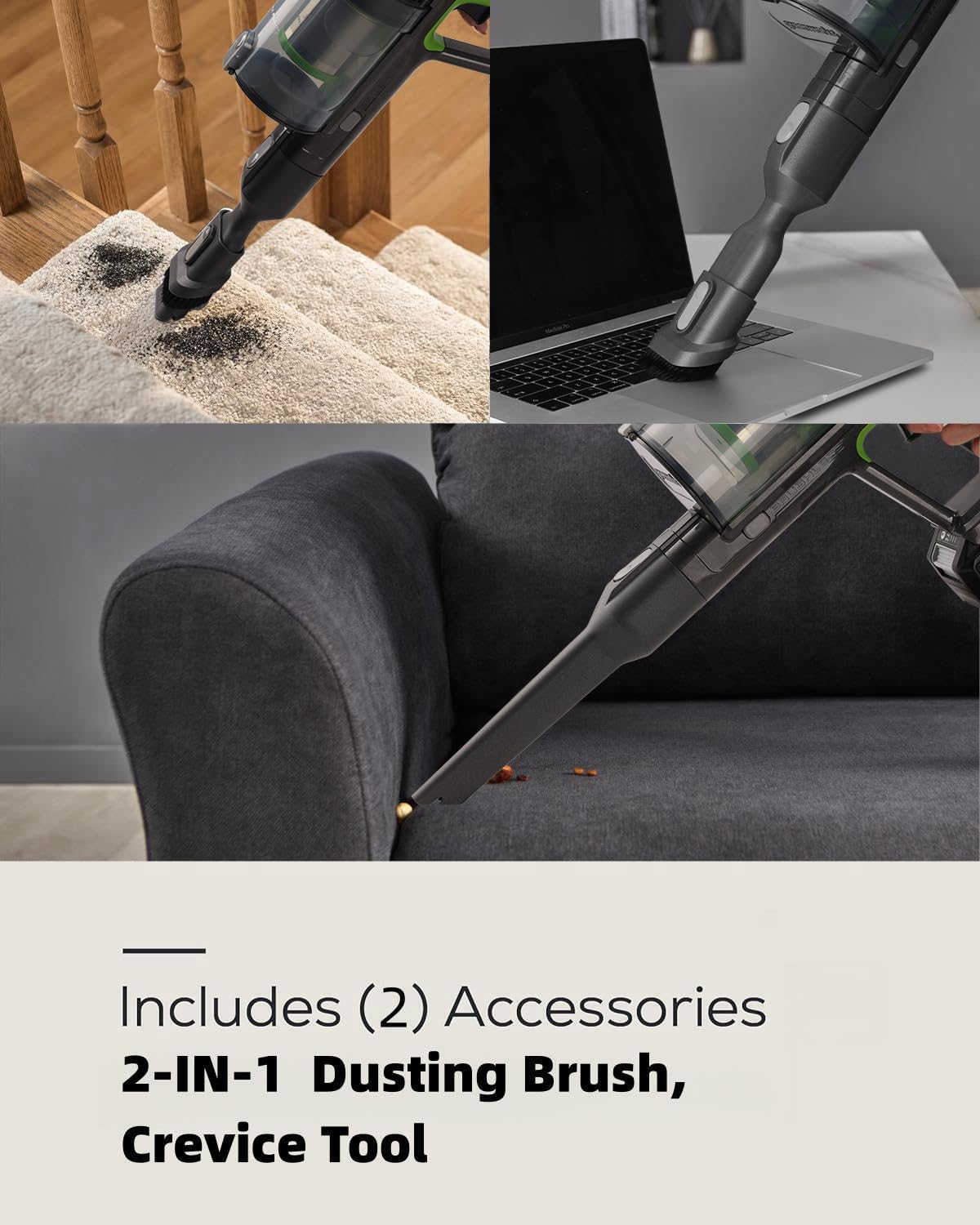 Greenworks 24V Brushless Stick Vacuum, Handheld, Pet, HEPA Filtration ...